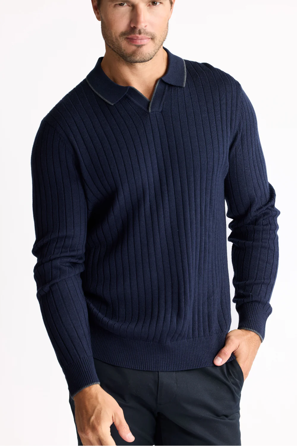 The Brett Johnny Collar Sweater – RTM - Retail Therapy Men's